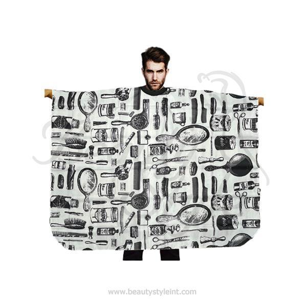 CAPA DE BARBERIA ESTAMPADA C/ BOTONES Y CUELLO SILICON (CODGIGO INACTI ...